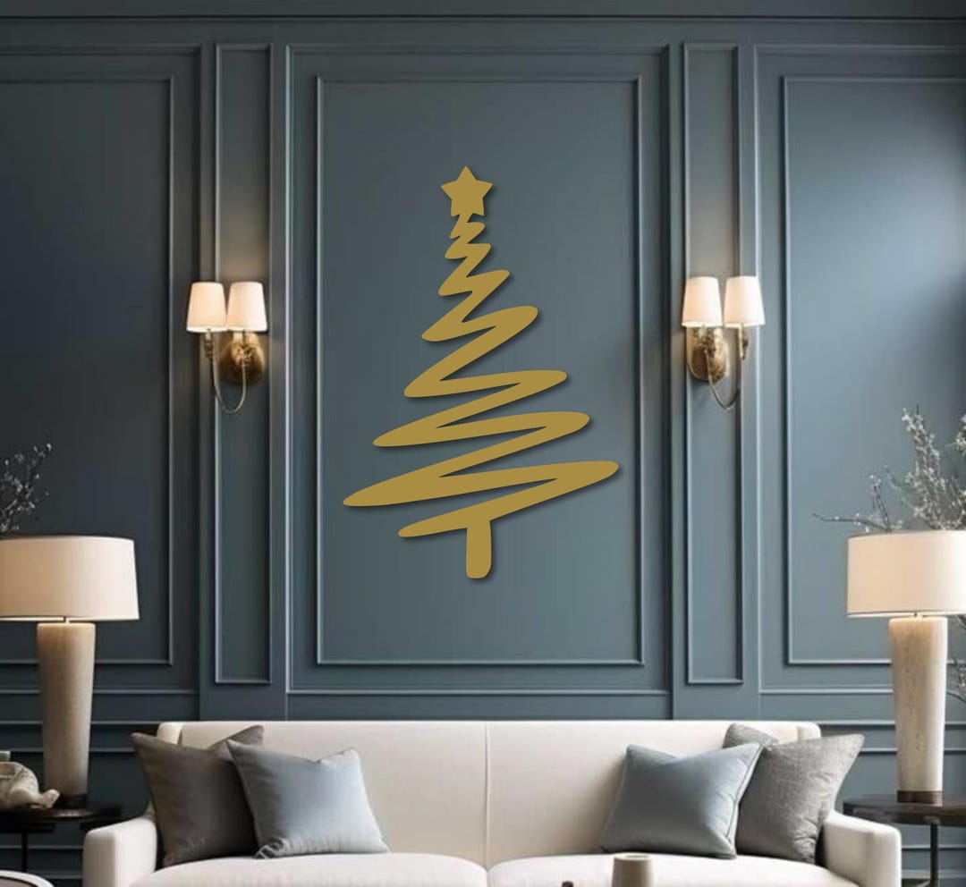 Modern Metal Christmas Tree Wall Art – Minimalist Holiday Decor - Etsy UK
