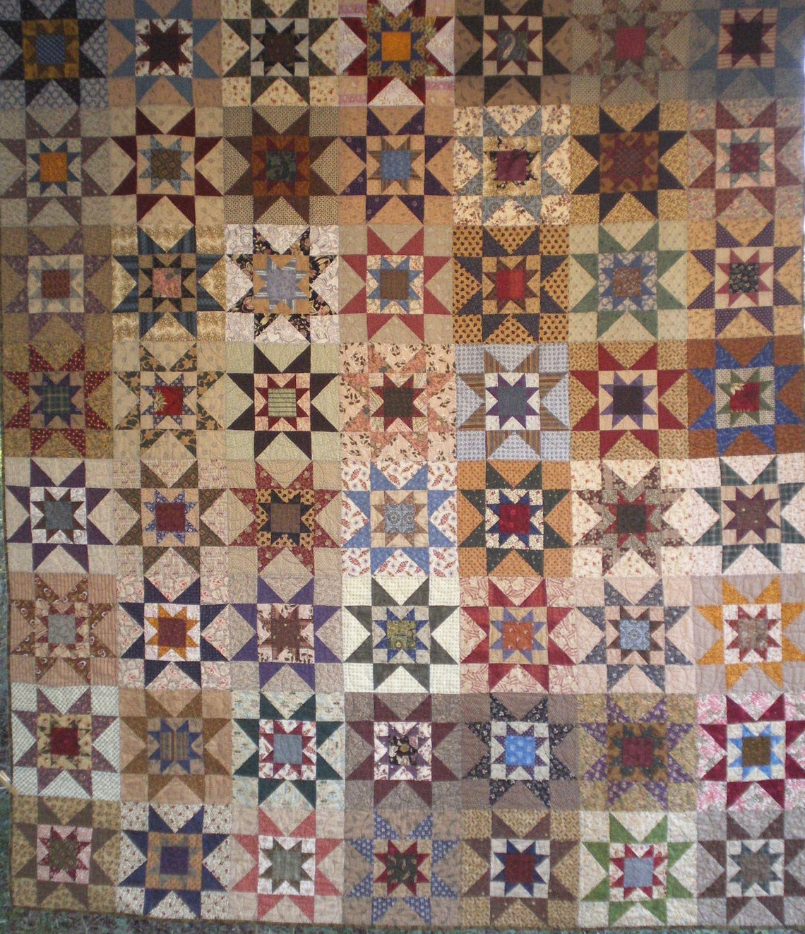 Queen Size Rising Star Quilt in Traditional Fabrics Custom Only - Etsy