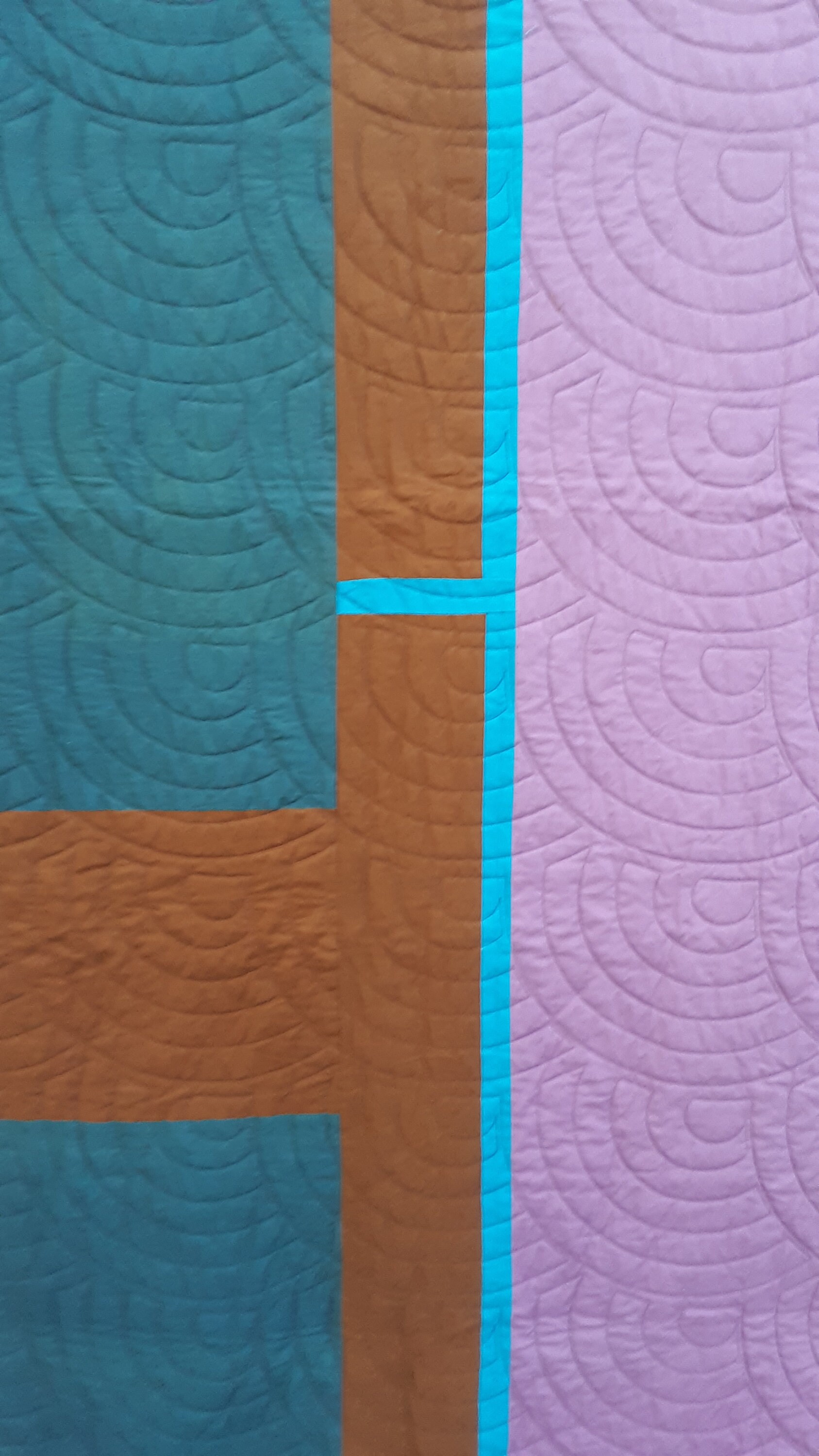 Full Size Scrappy Strip Pieced Quilt in Jewel Tones a Deep Green Border ...