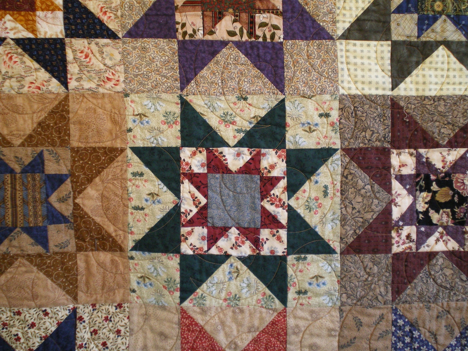 Queen Size Rising Star Quilt in Traditional Fabrics Custom Only - Etsy
