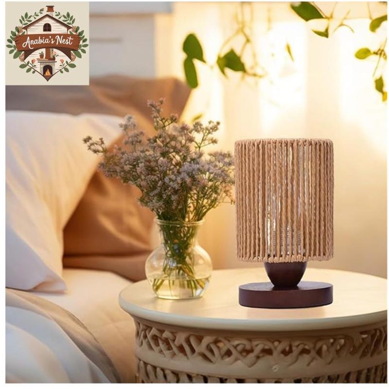 Bamboo Boho Side Table - Etsy