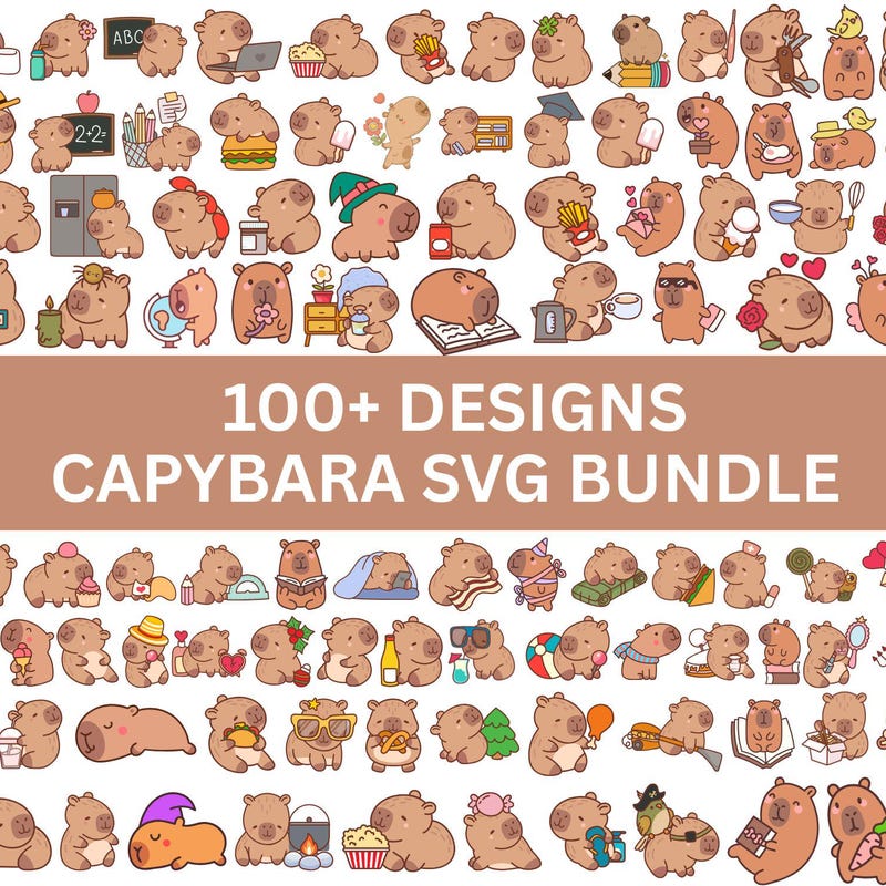 Kawaii Capybara Drawings - Etsy