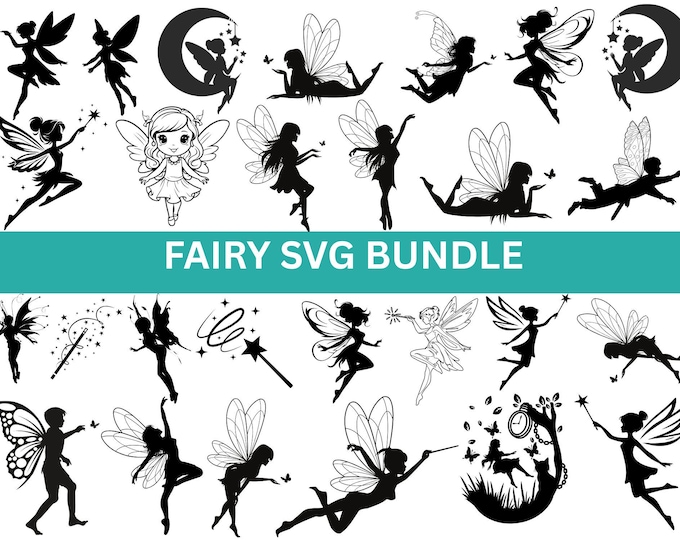 150+ Fairy Svg Bundle | Magical Fairy Cut Files | Fantasy Wings ...