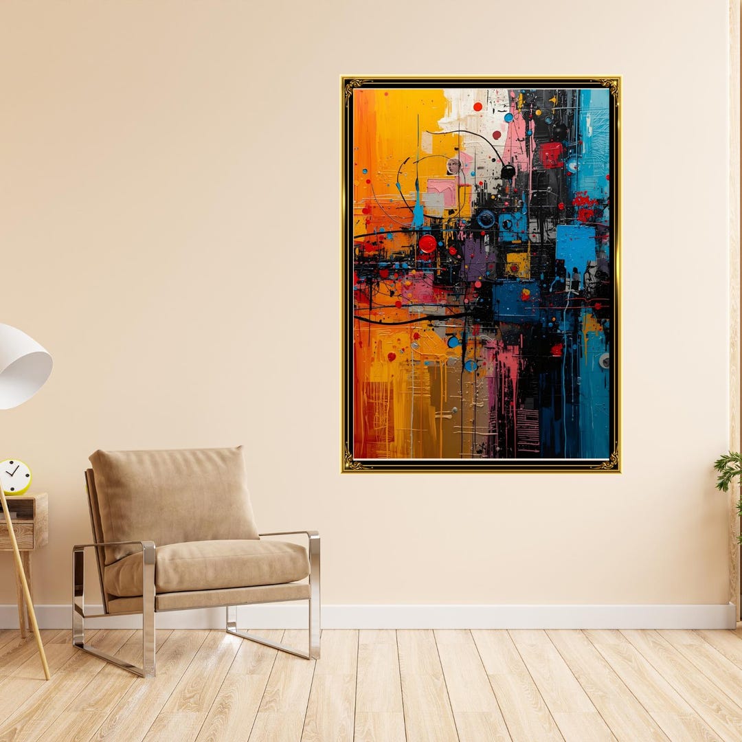 Urban Frequencies Abstract Art Print: Modern City Energy (digital ...