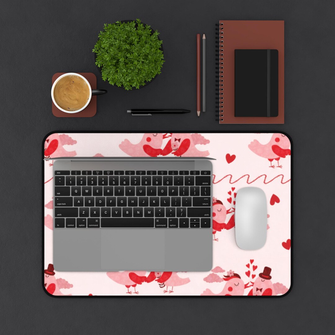 Valentine Day Pattern Desk Mat | Heart Pattern Mousepad - Etsy