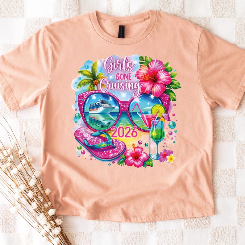 Girls Gone Cruising 2026 DTF Transfer, Group Vacation Heat Press ...