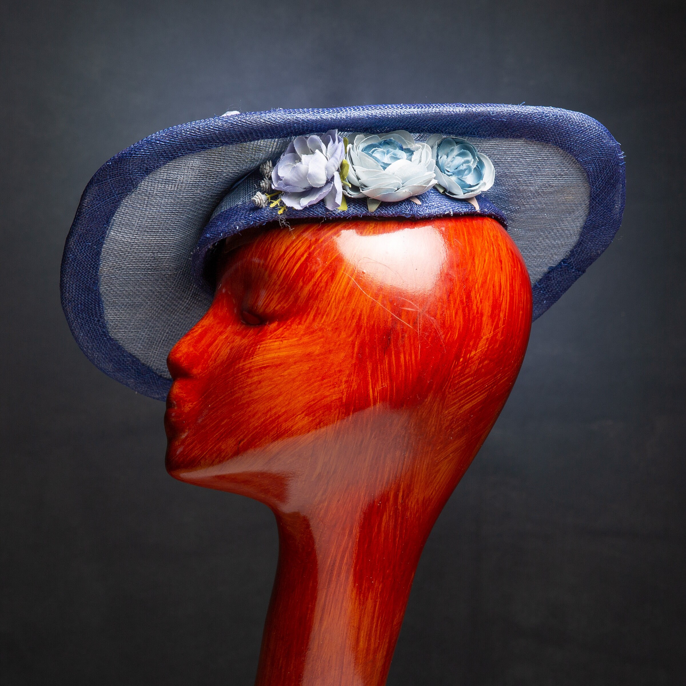 The Linna Hat. Tilt Hat, Small Tilt Hat, Blue Hat, Blue Flowers, Hat ...