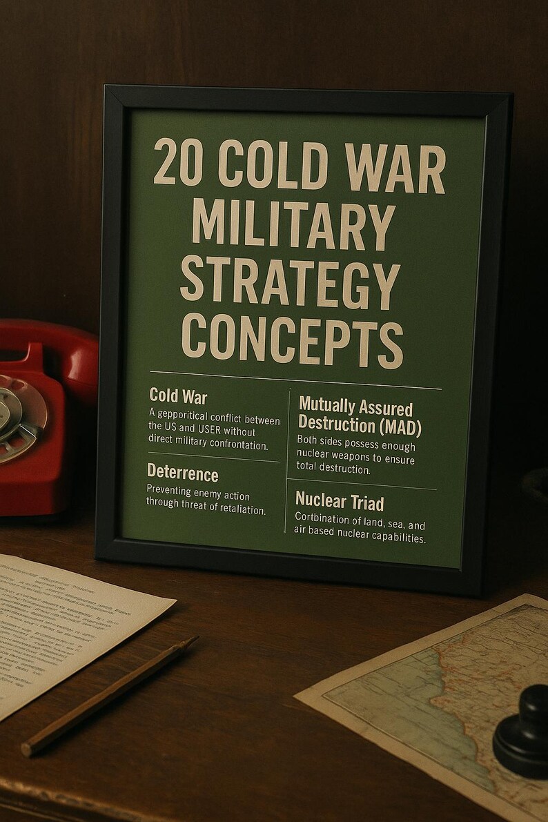 Cold War 20 Military Strategy Concepts Printable One-page PDF Poster ...