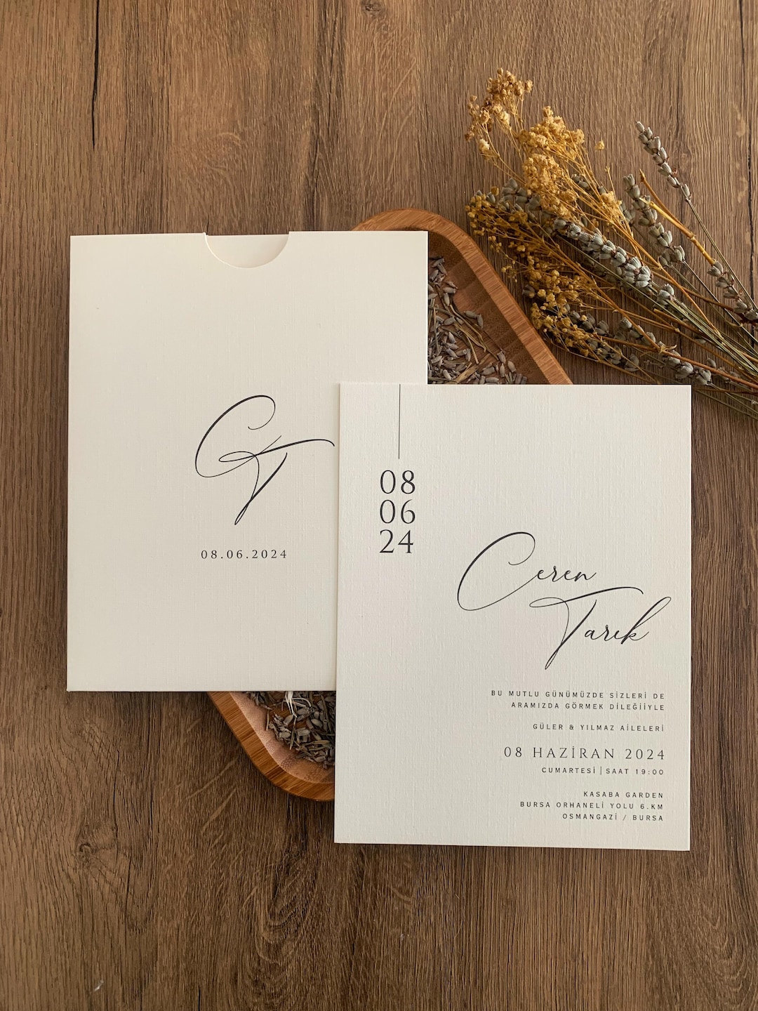 Elegant Minimal Invitation; Canvas-textured Paper, Custom Design - Etsy