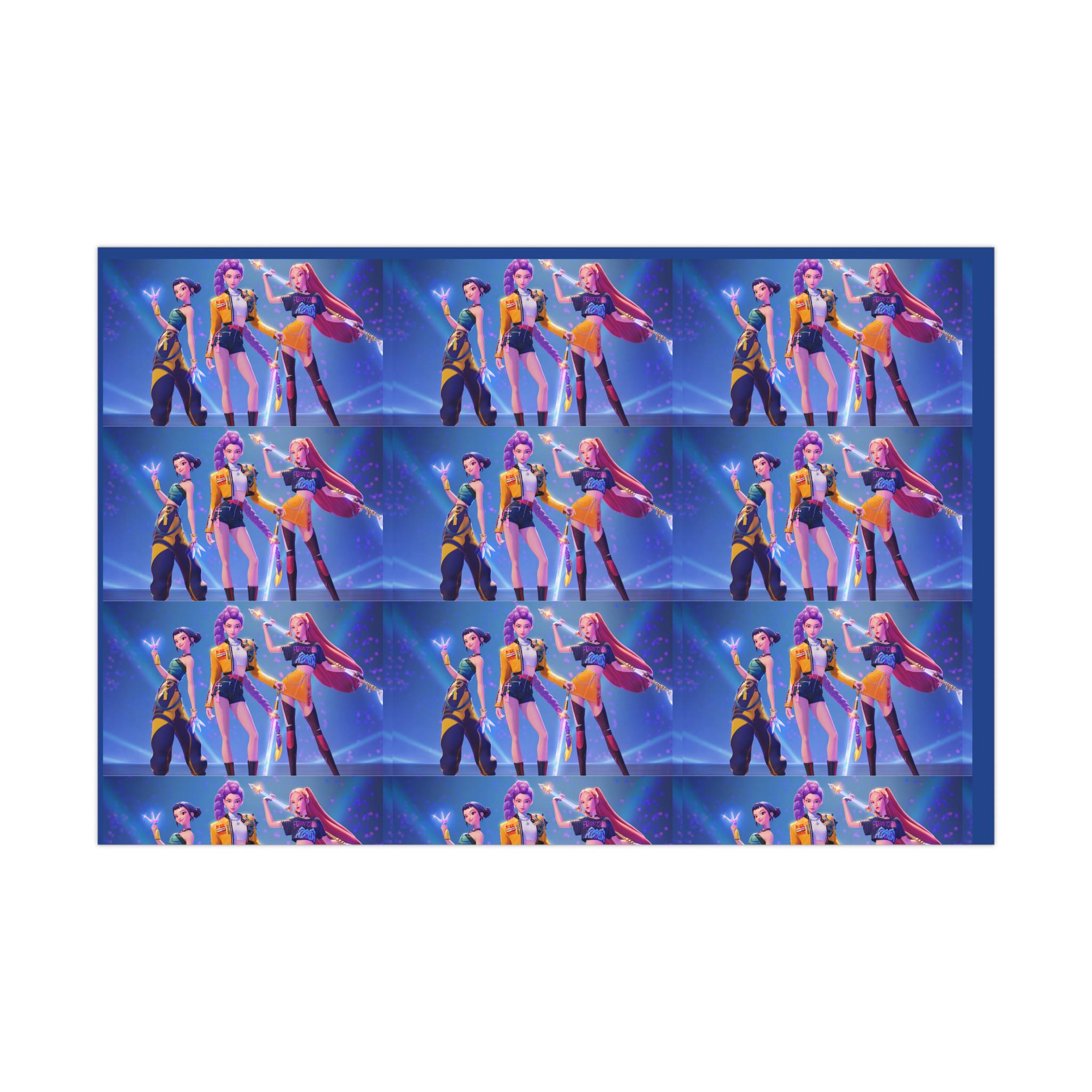 Kpop Demon Hunters Wrapping Papers Featuring | Ideal for Birthdays ...