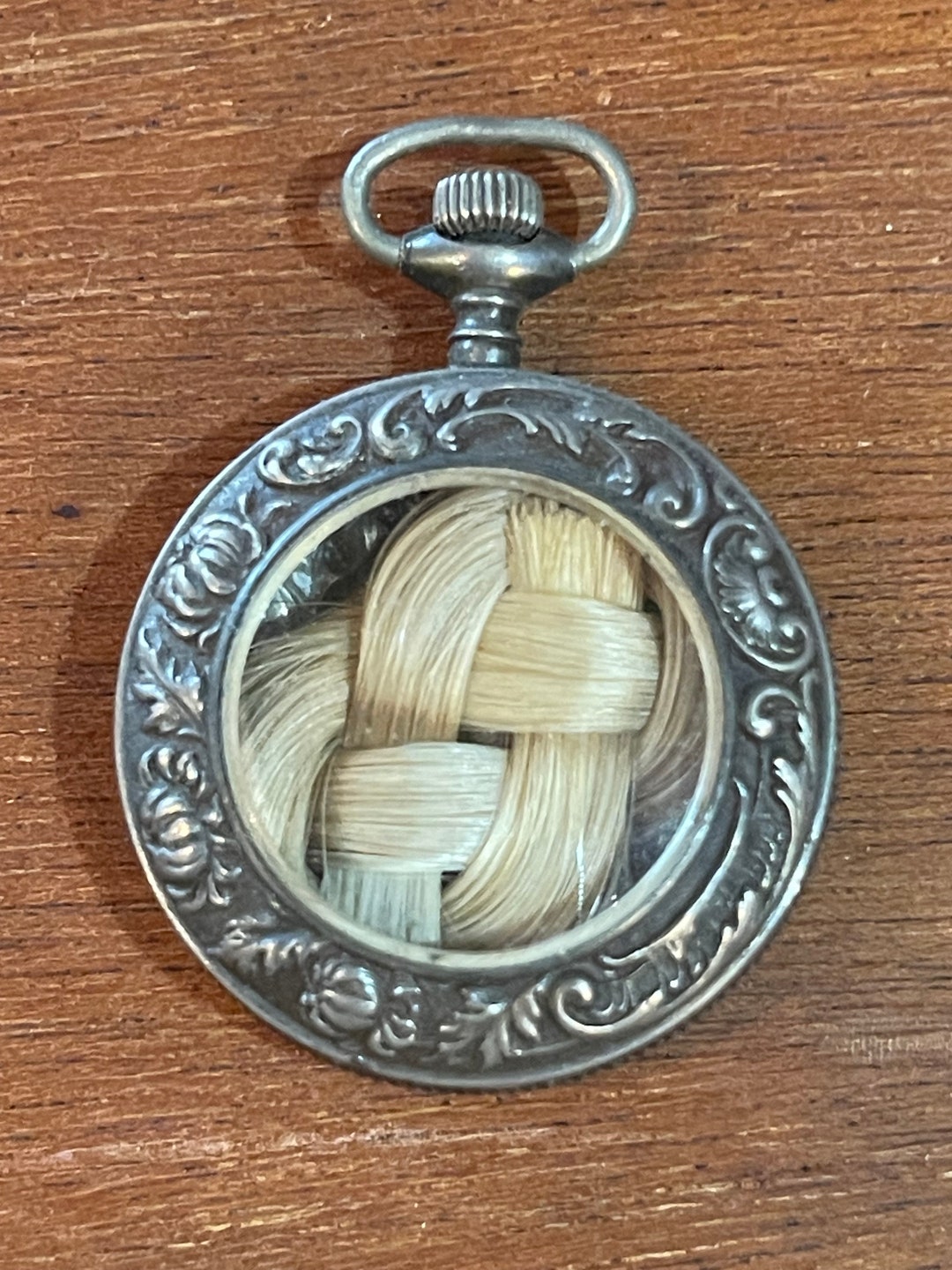 Antique Sterling Watch Case With Hair Momento - Etsy