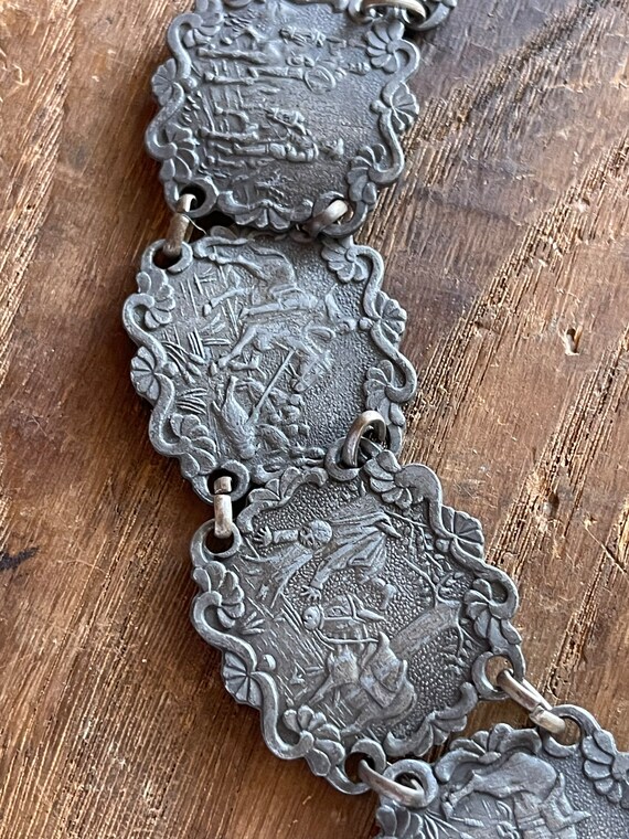 Vintage panel link bracelet - Gem