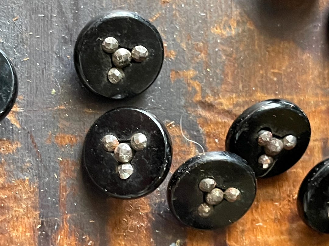 Antique Glass Steel Cut Button Lot - Etsy