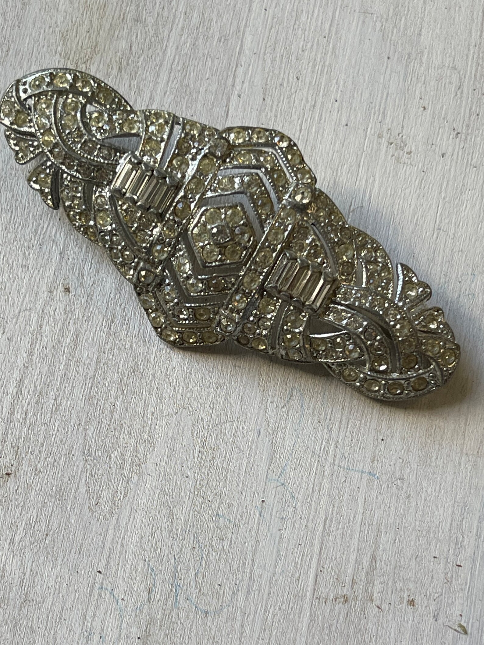1920s Art Deco Paste Brooch - Etsy