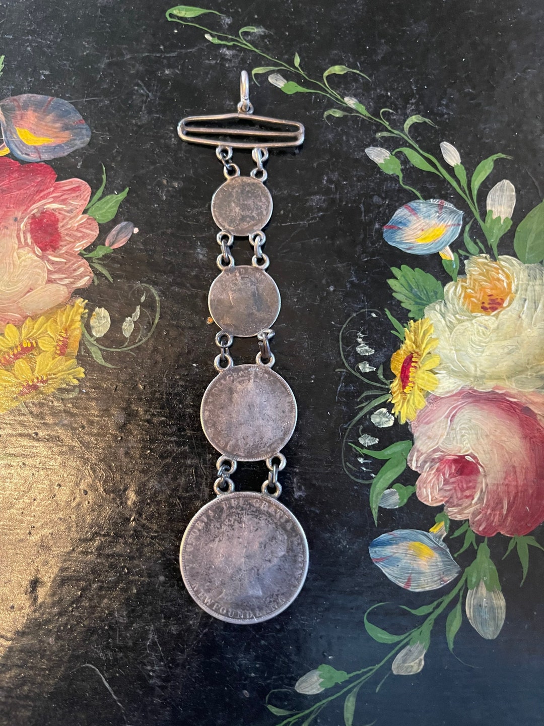 Antique Coin Watch Chain Fob - Etsy