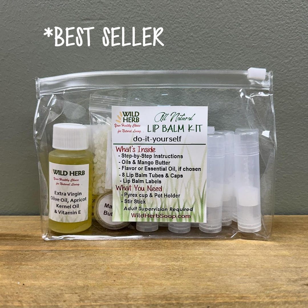 DIY Lip Balm Kit, Natural Ingredients, Makes 8 Tubes - Etsy