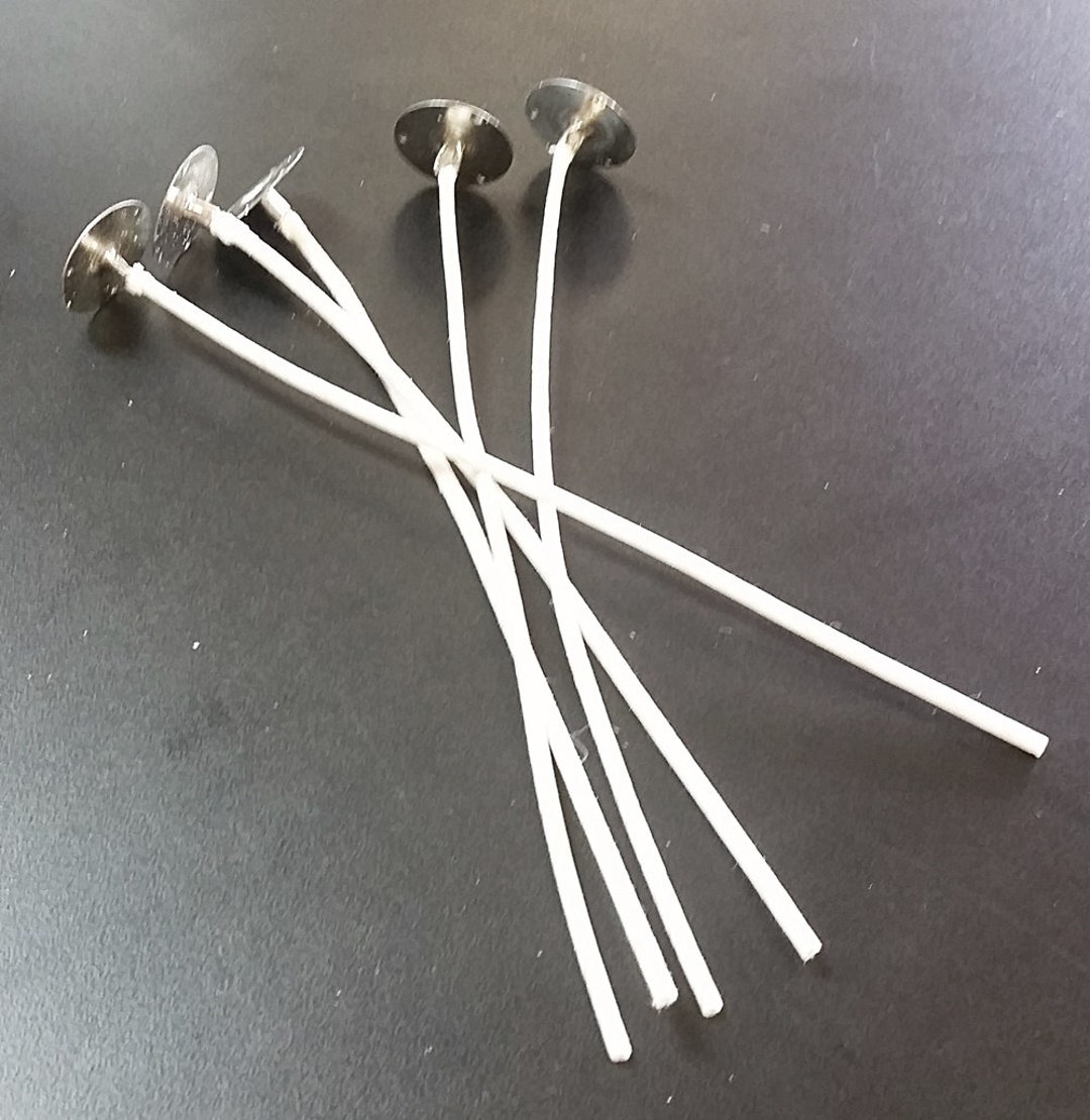 ECO CANDLE WICKS #10, 6" Pre-tab | Natural Cotton & Paper Blend for ...