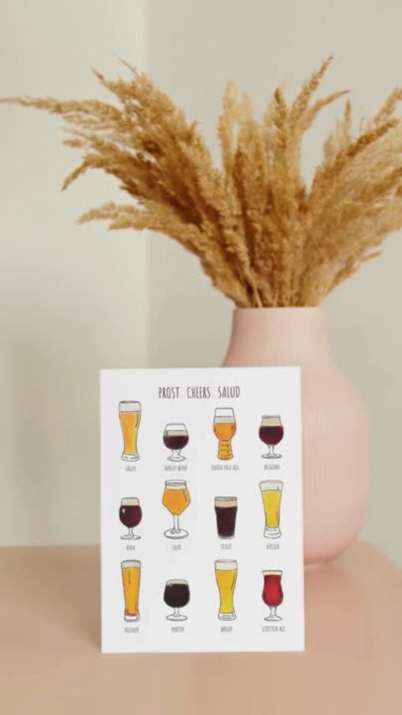Beer Guide Art Print, Types of Beer Chart, Bar Poster (digital Download ...
