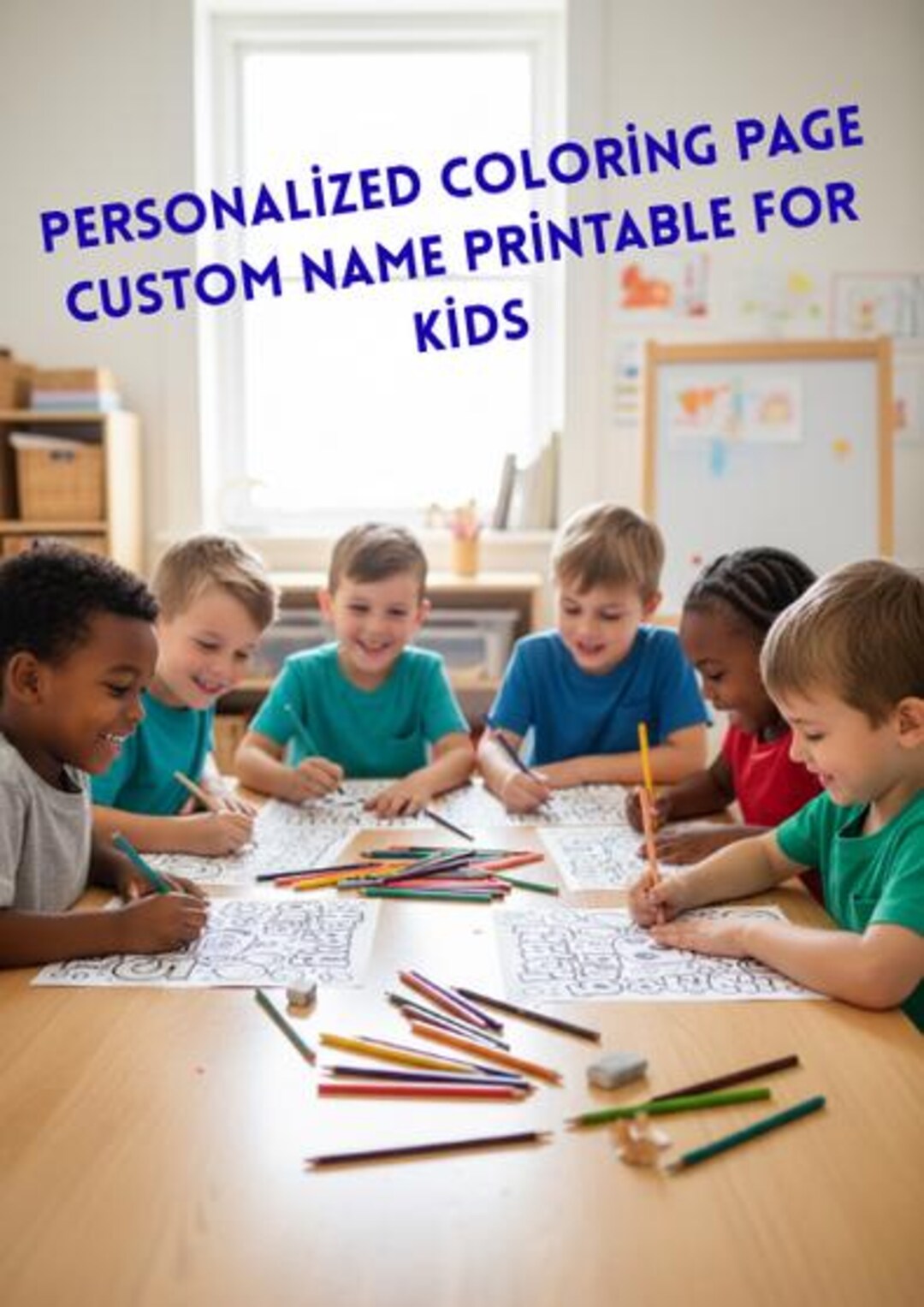 Personalized Coloring Page – Custom Name Printable for Kids, Digital ...