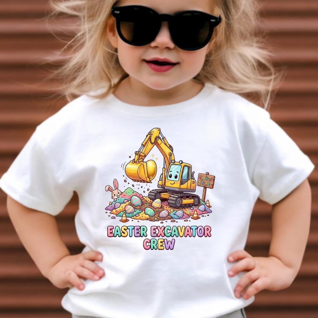 Spring Break Easter Excavator PNG, Easter Excavator Crew Design, Cute ...