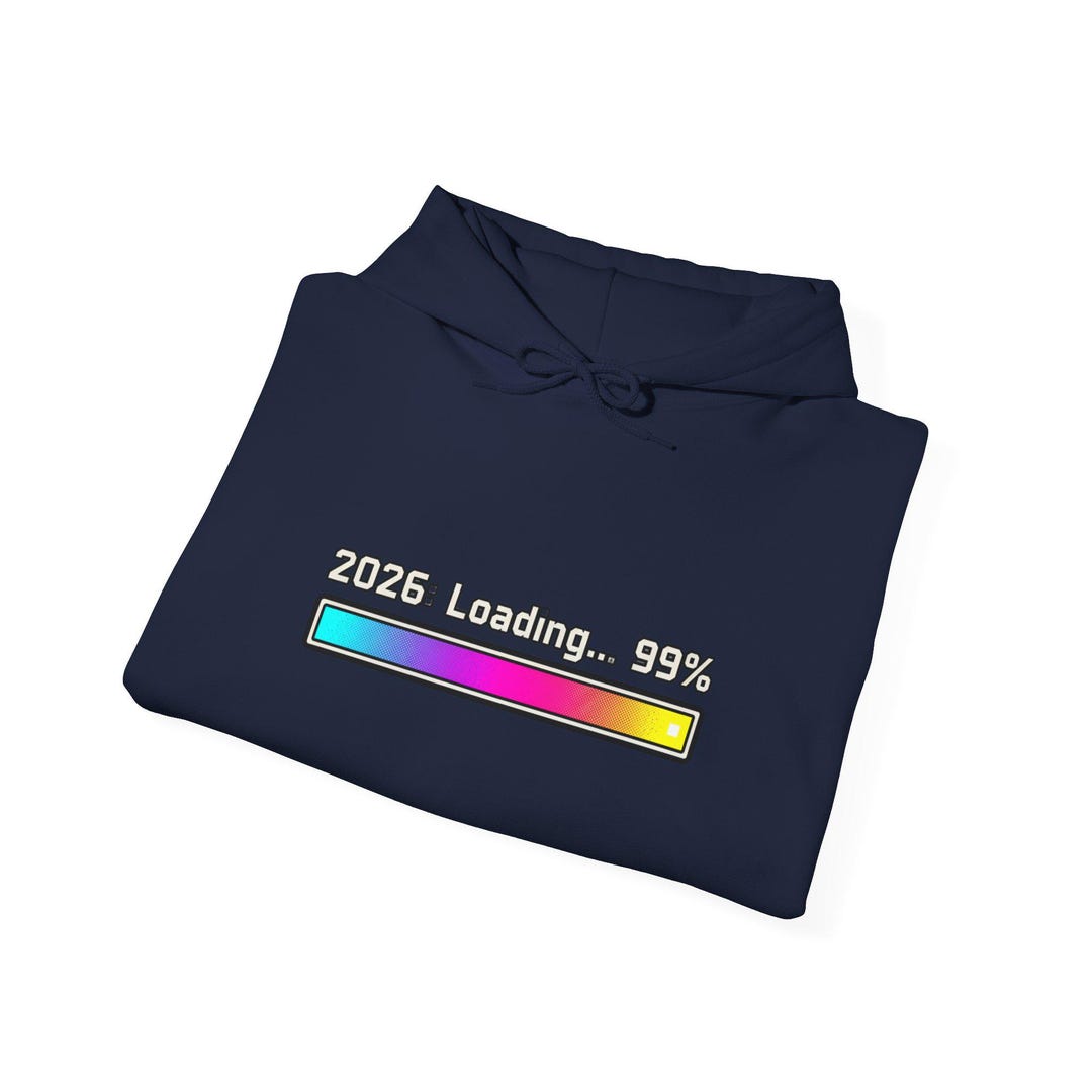 Loading 2026 Percent Hoodie | NYE Meme, Loading Bar Graphic T Shirt ...