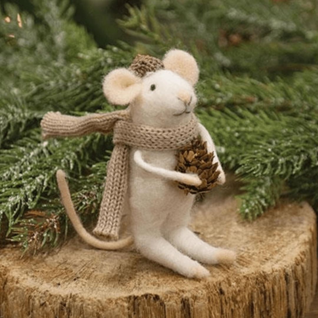 Felt Animal, Felt Mouse, Felt Mouse Ornament, Felt Ornament, Felt ...