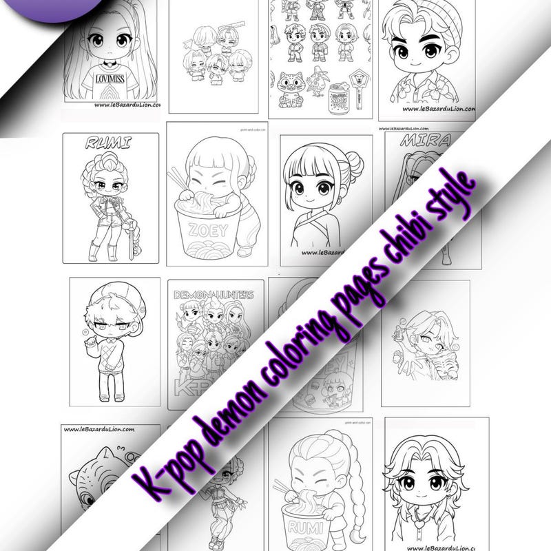 Chibi K Pop Coloring - Etsy