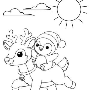 Christmas Coloring Pages for Kids – Santa, Penguins, Reindeer & More ...