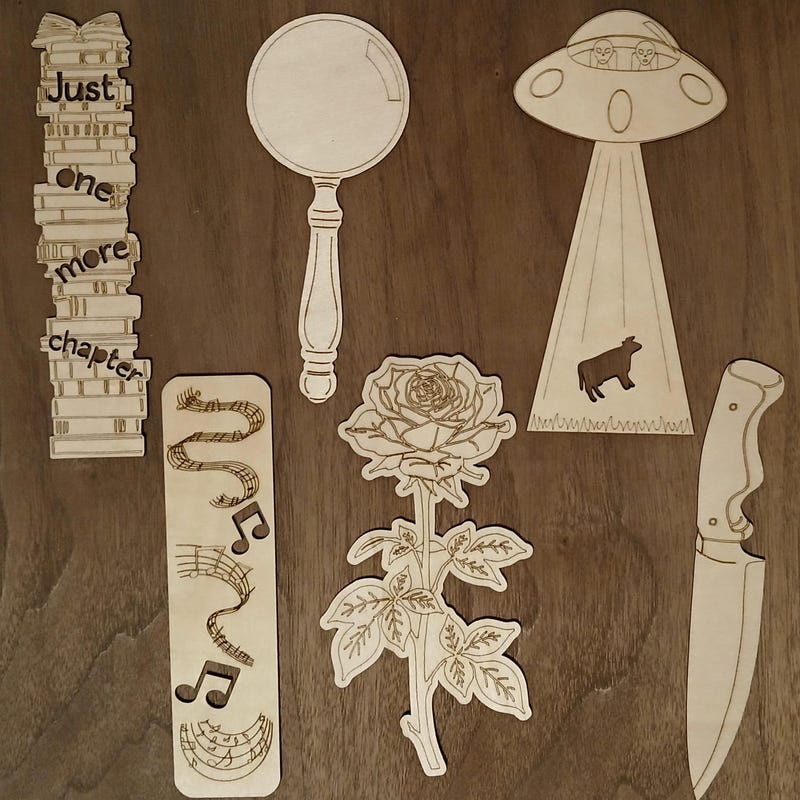Thin Wood Bookmark - Etsy