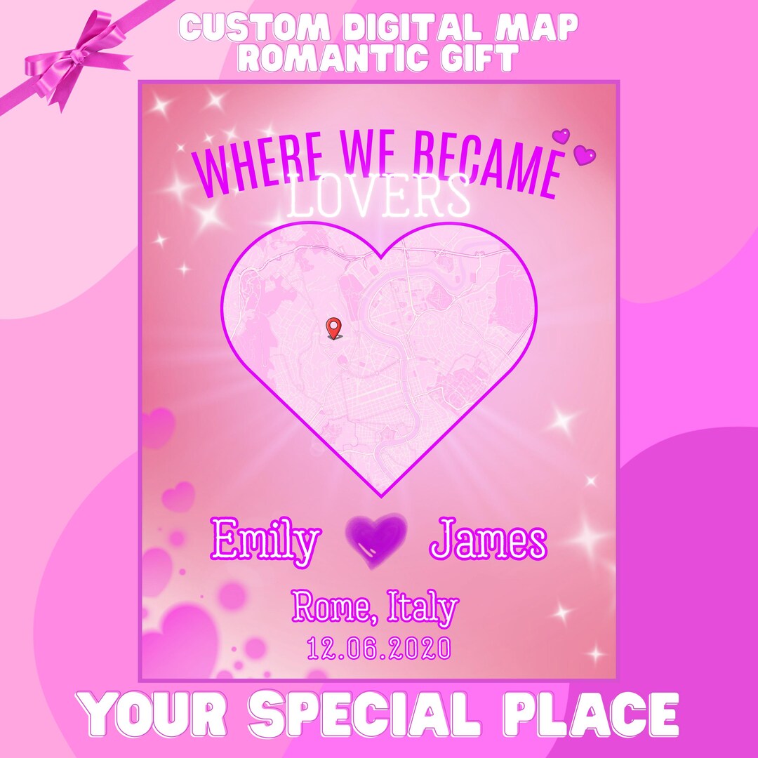 Where We Became Lovers Map – Personalized Printable Digital Map ...