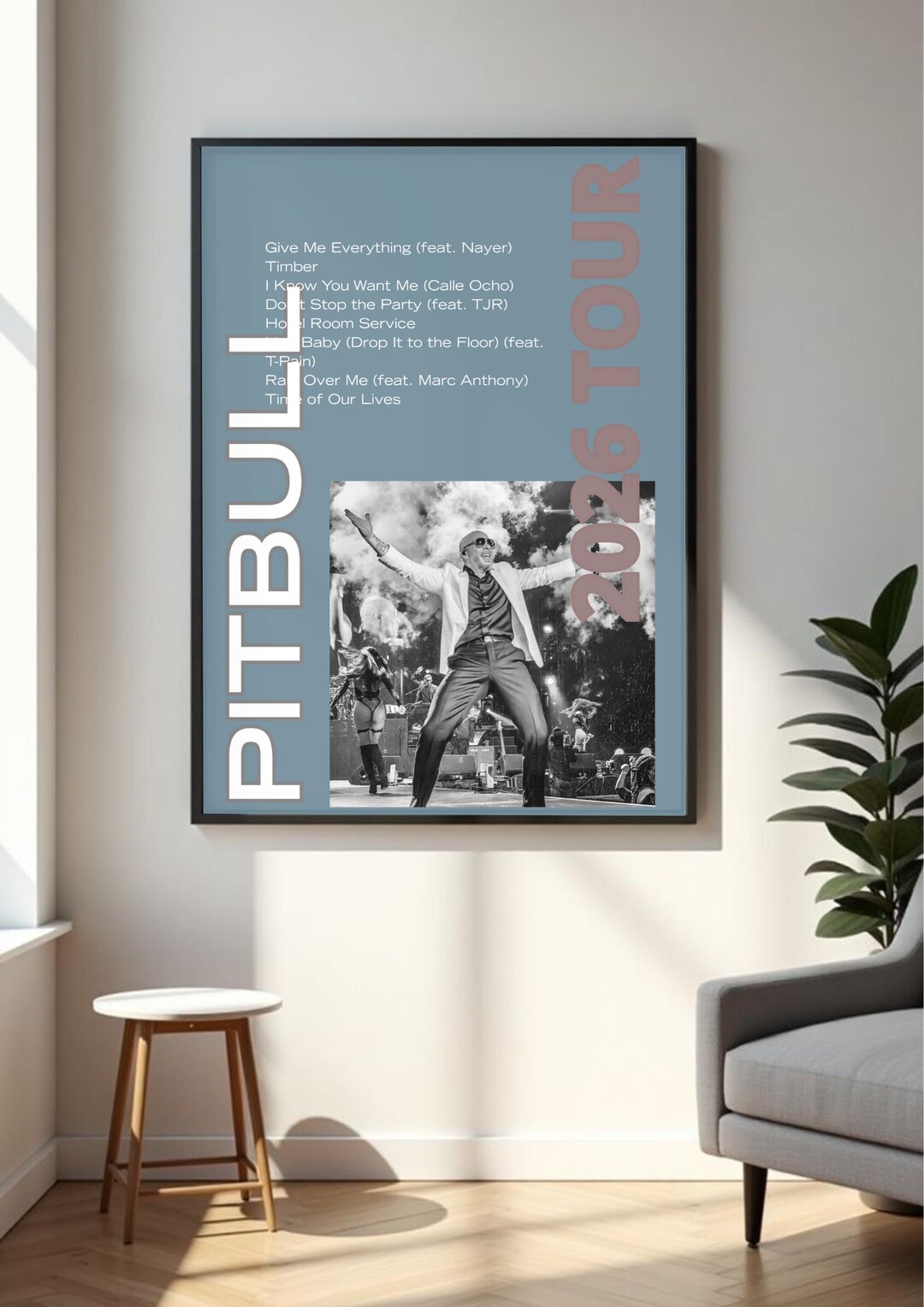Pitbull 2026 Tour Poster, Mr. Worldwide Concert Print (digital Download ...