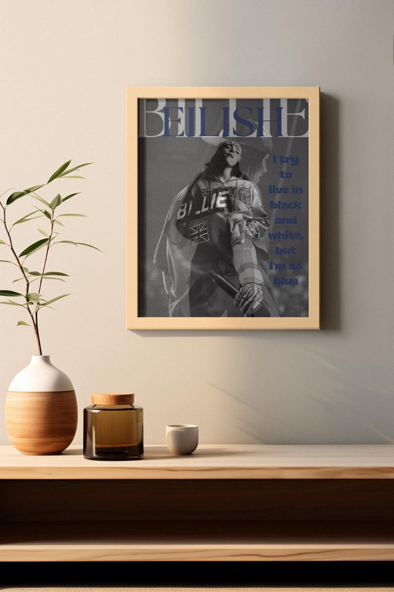 Billie Eilish Printable Poster | Digital Wall Art | Music Fan Room Decor | Instant Download ...