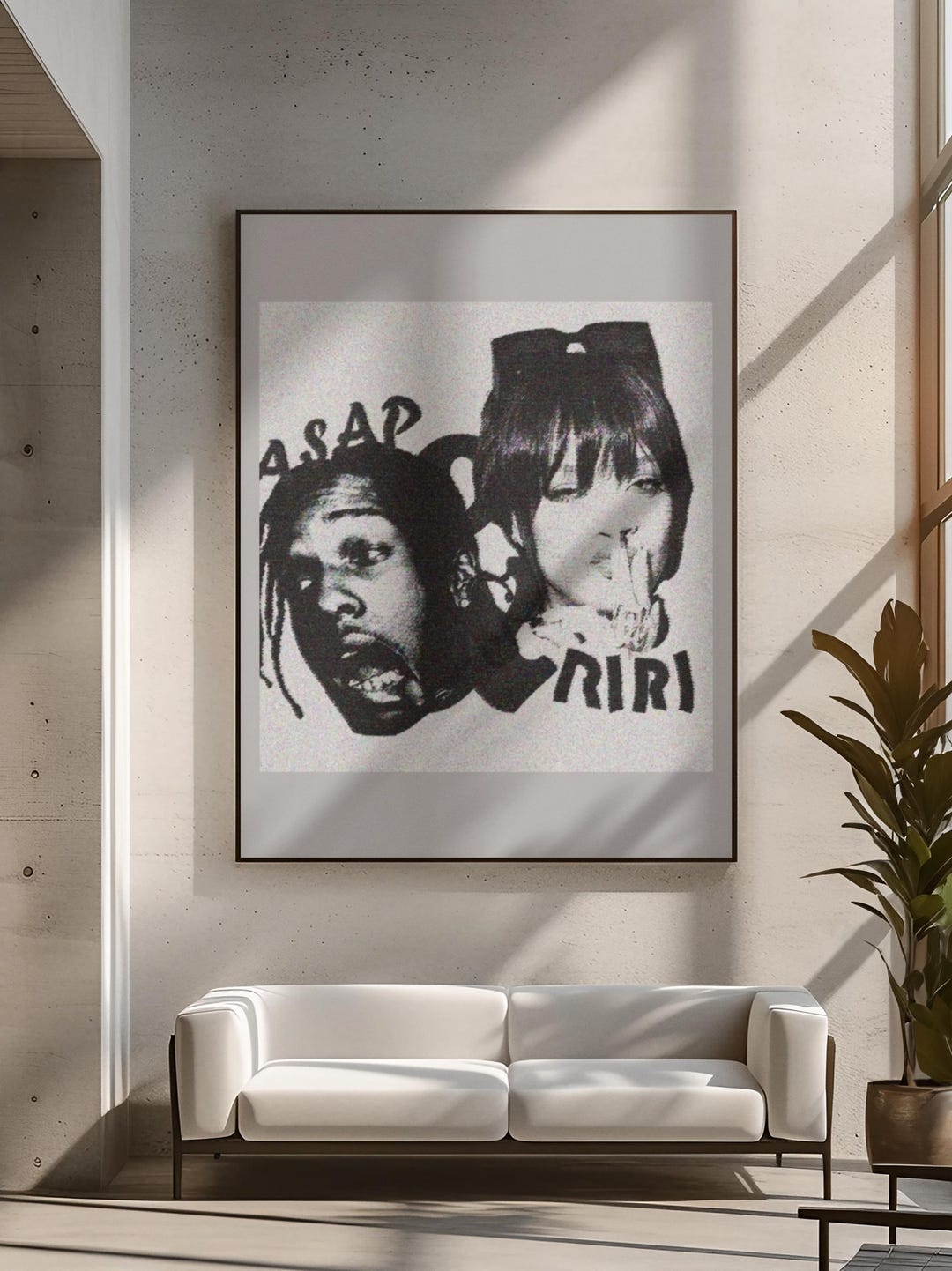 ASAP Rocky & Rihanna Inspired Printable Poster | Music Artists Wall Art ...