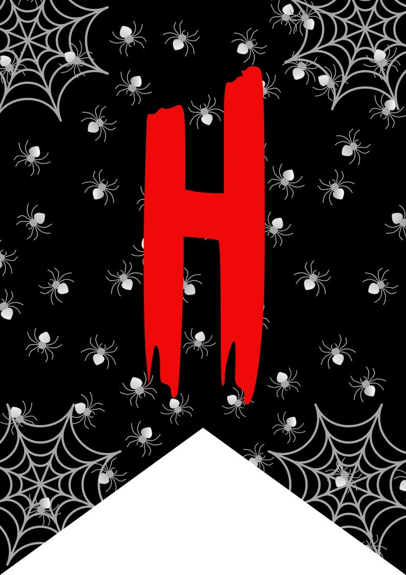 Printable Spooky Spider Halloween Bunting - Etsy