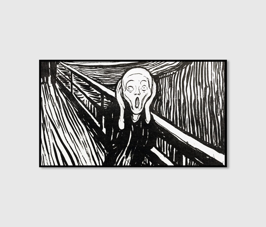 Vintage Frame TV Art, the Scream by Munch, Halloween Decor (digital ...