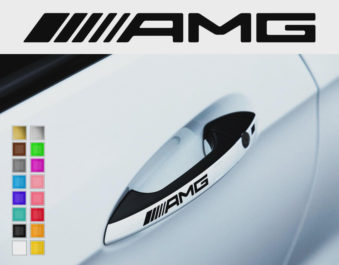 AMG Mercedes Door Handle Decals: Racing Vinyl Car Stickers (set of 2 ...