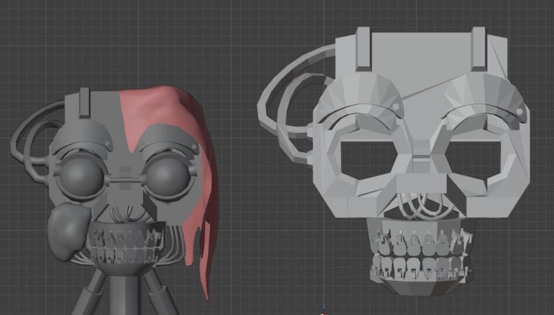 FNAF Ruin Mimic 3D MODEL File Cosplay Mask (DIGITAL) - Etsy