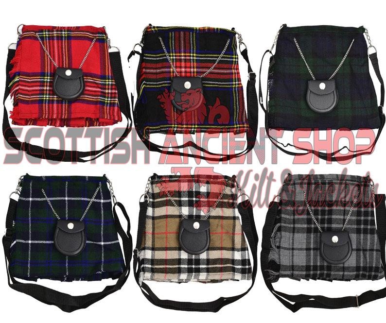 Handmade Ladies Shoulder Bag Women Casual Tartan Hand Bag Size 10" X 9 ...