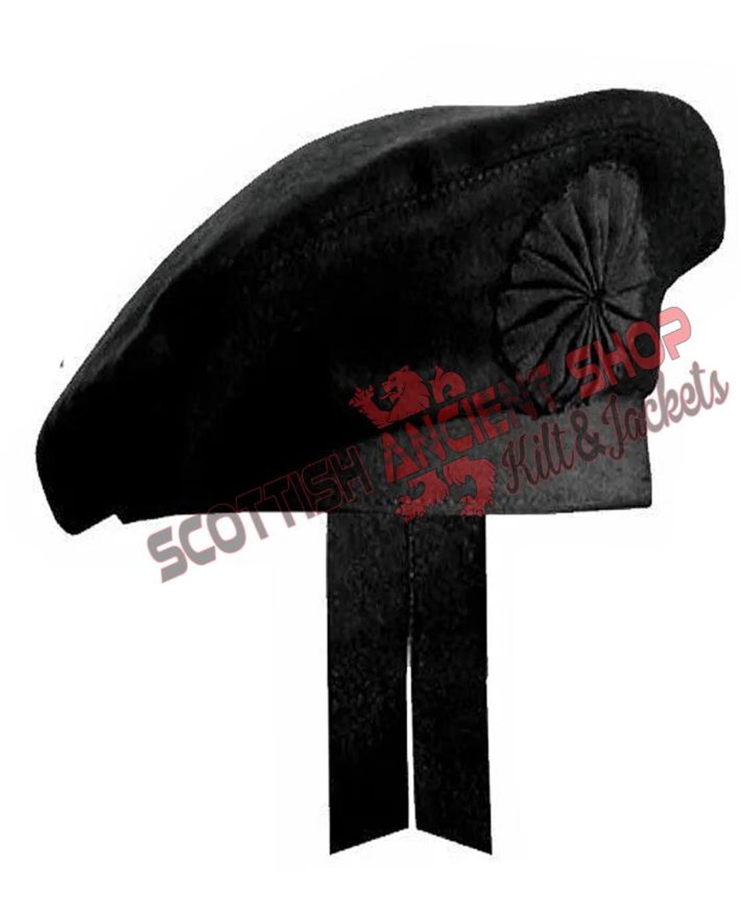 Irish Caubeen Beret Hat - 100% Black Wool Irish Military Bonnet Hat ...