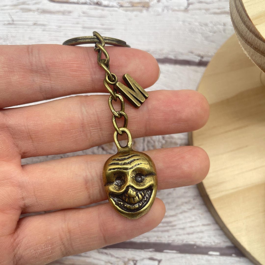 Mini Brass Clown Pendant Keychain, Vintage Circus-inspired Charm ...
