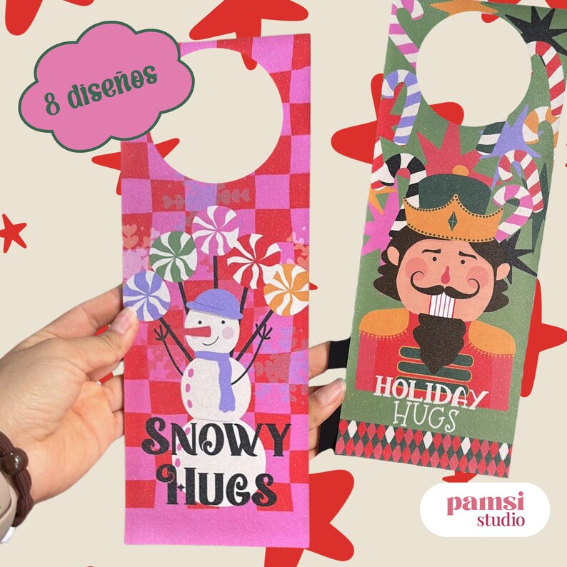 Christmas Door Decorations | Printable Christmas Door Hangers | 8 Door ...