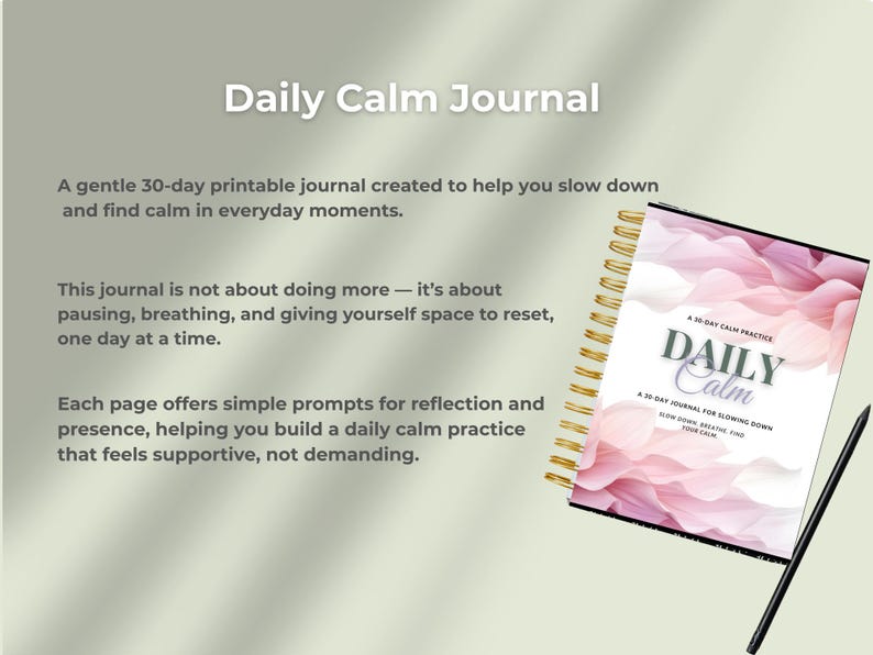 Daily Calm – A Printable Journal Designed for Daily Reflection and ...