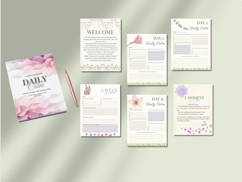 Daily Calm – A Printable Journal Designed for Daily Reflection and ...