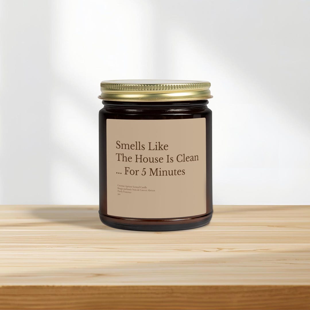 Smells Like the House is Clean Candle | Funny Mom Gift | Sarcastic ...