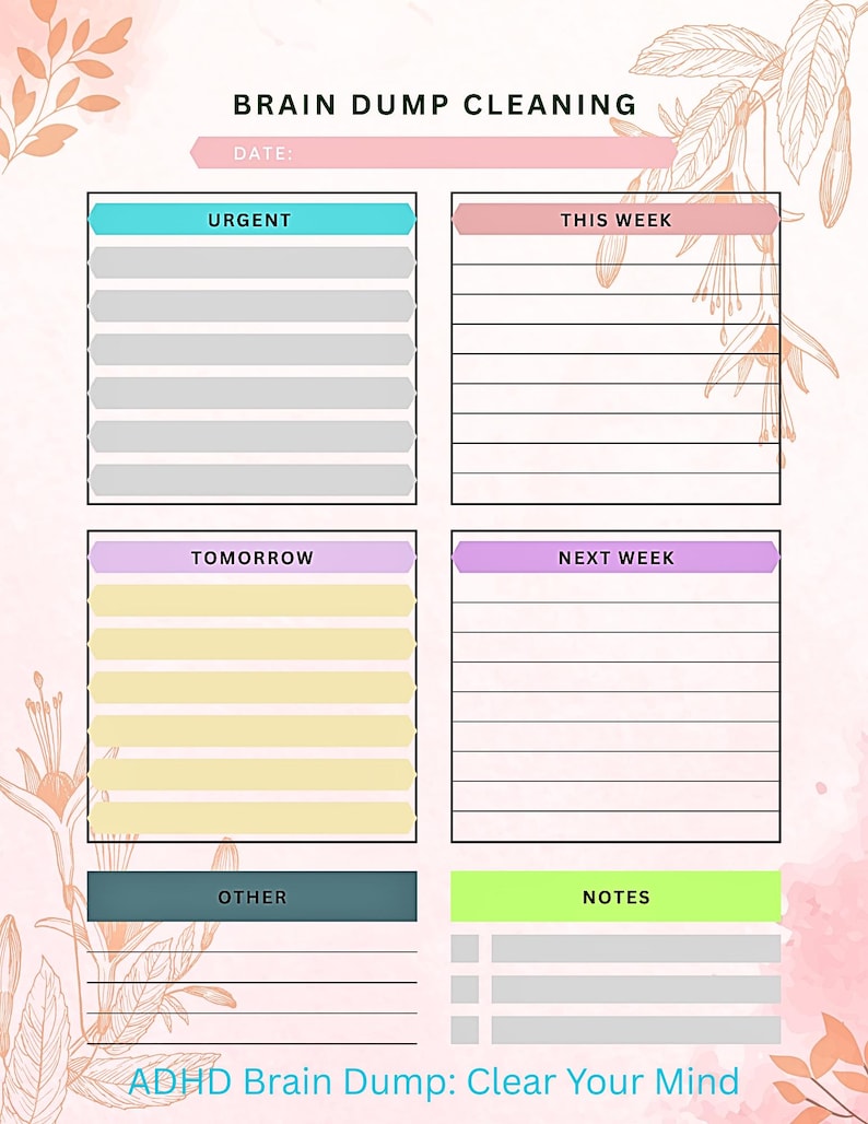 ADHD Cleaning Planner 2026 • Printable Chore Tracker • Executive ...
