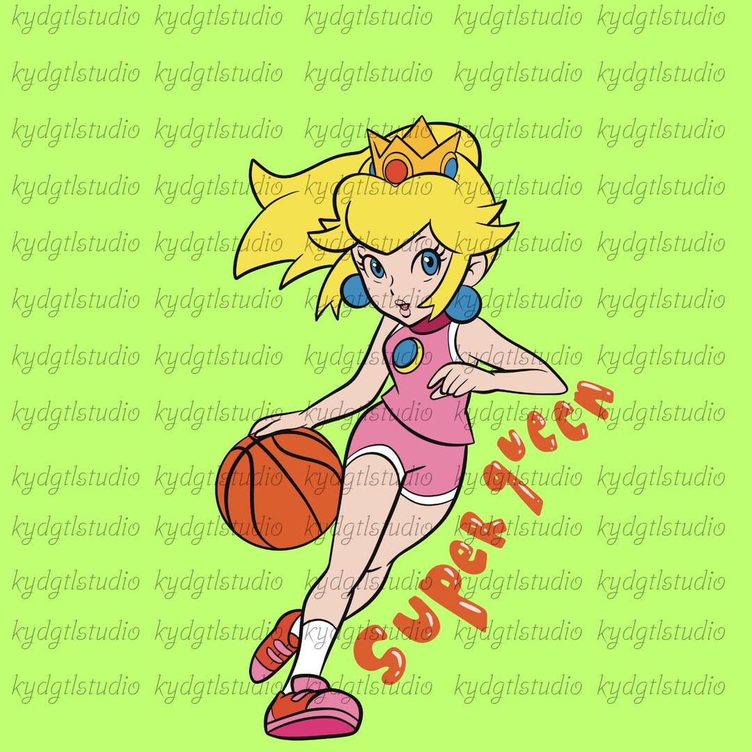 Princess Peach Basketball PNG: Super Mario Design (digital Download) - Etsy