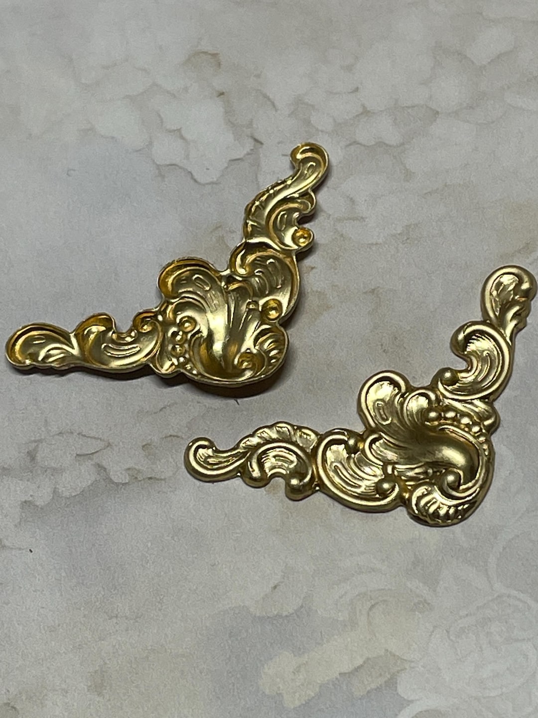 Raw Brass Corner Stamping - Etsy