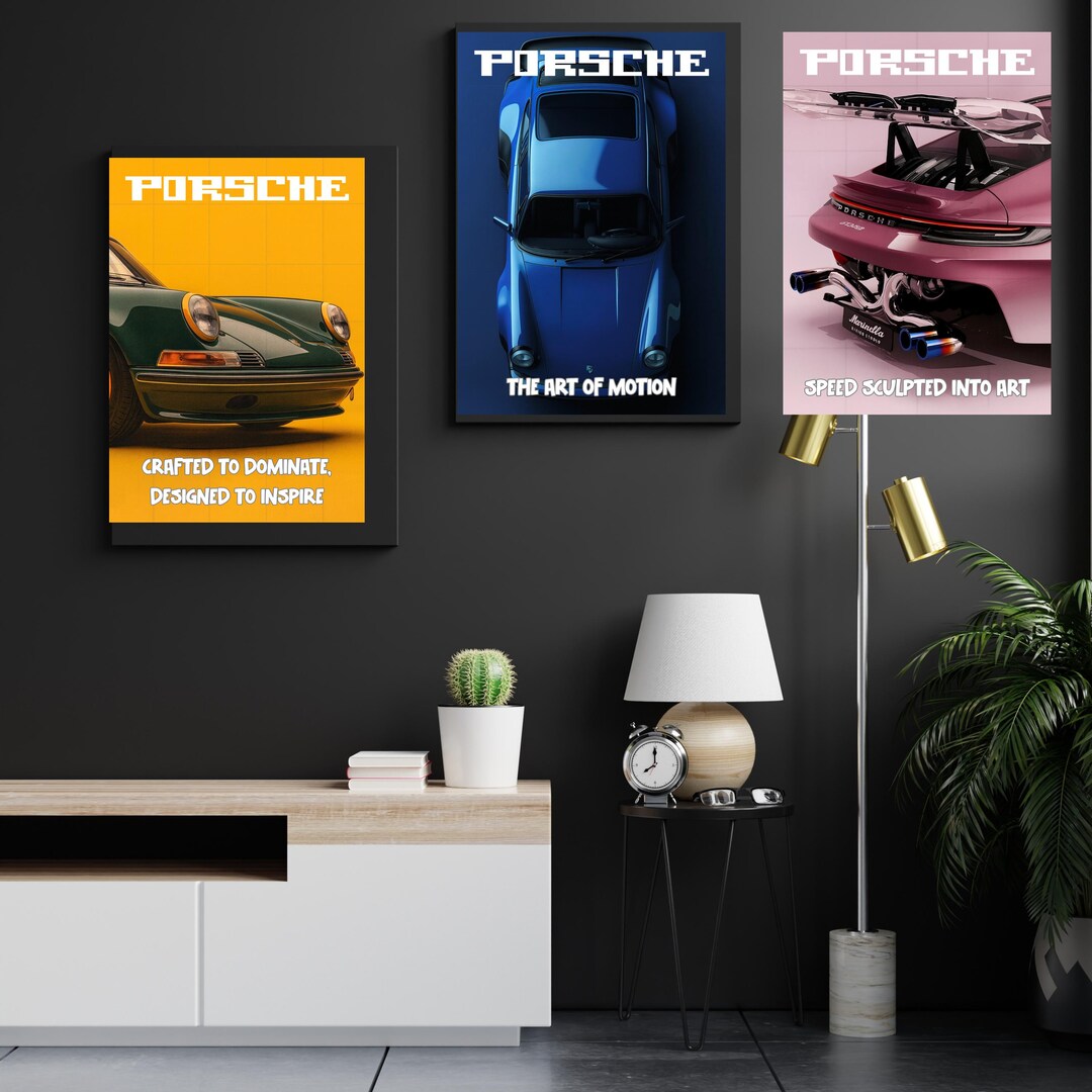 Porsche Car Art Print | Porsche Wall Decor - Etsy