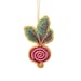 Beetroot Shaped Embroidered Ornament Fabric Bauble Red Purple Green ...