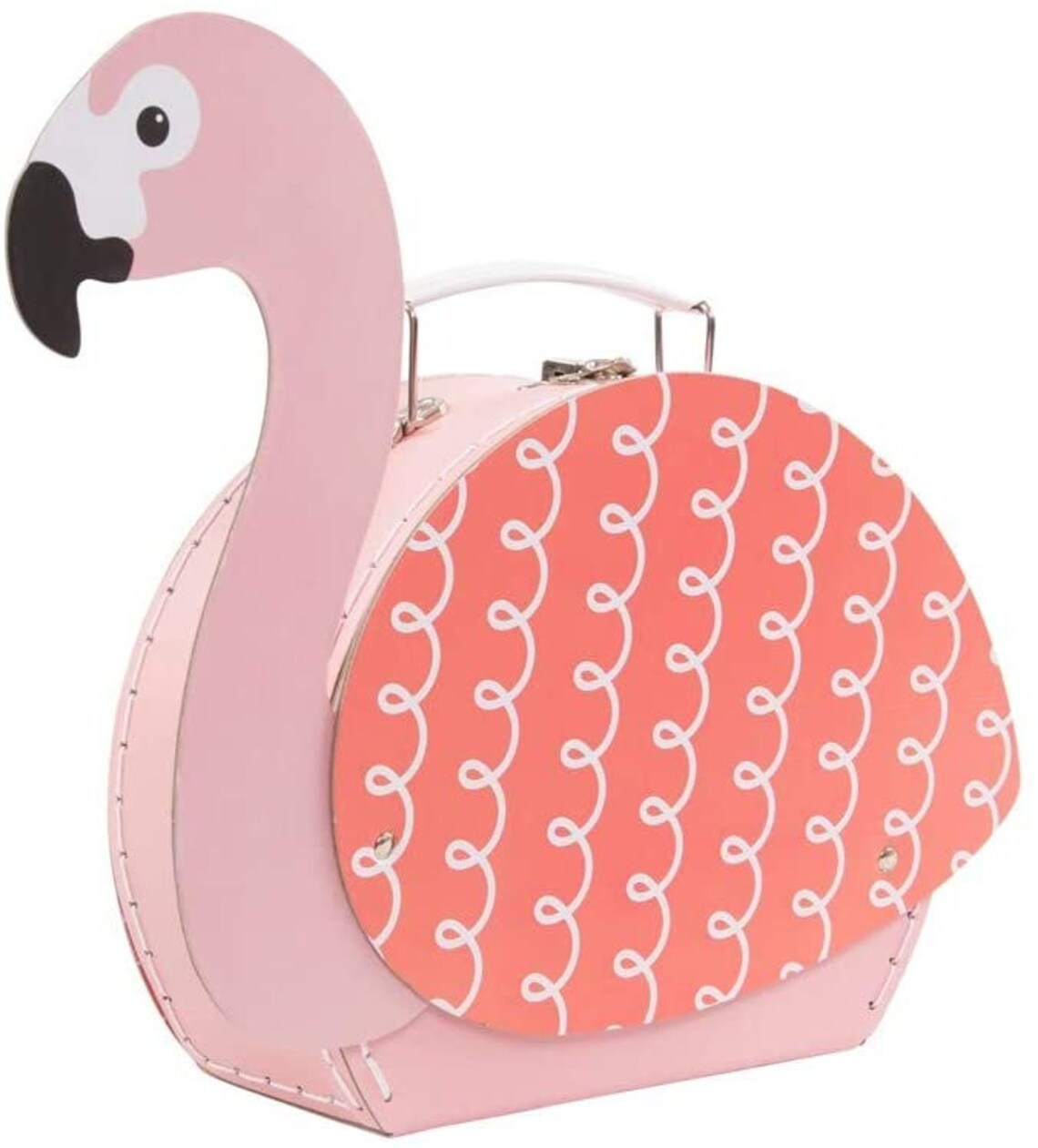 Pink Flamingo Suitcase With Moving Head Colourful Clutch Bag Storage ...